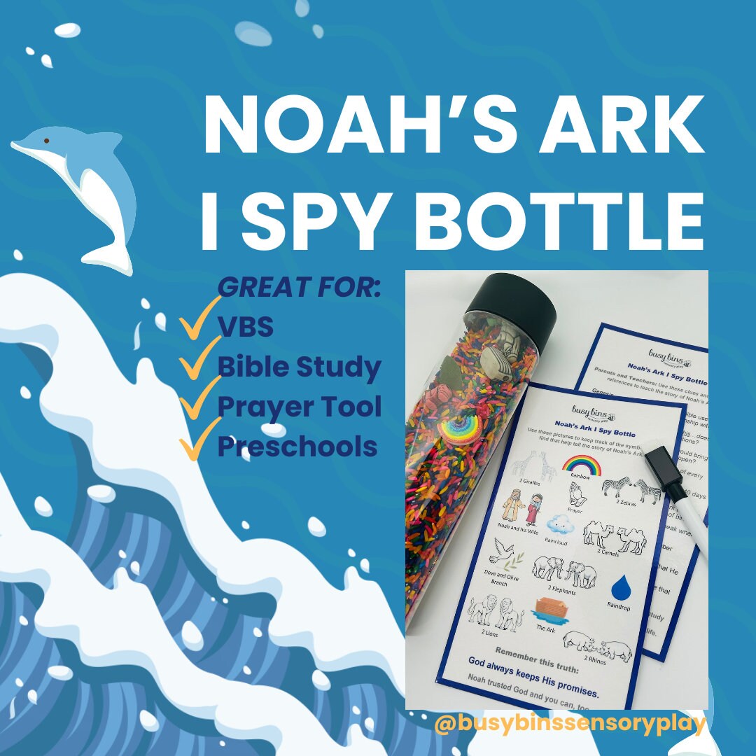 Noah's Ark I Spy Bottle | Kids Bible Story | VBS Activity | Jungle ...