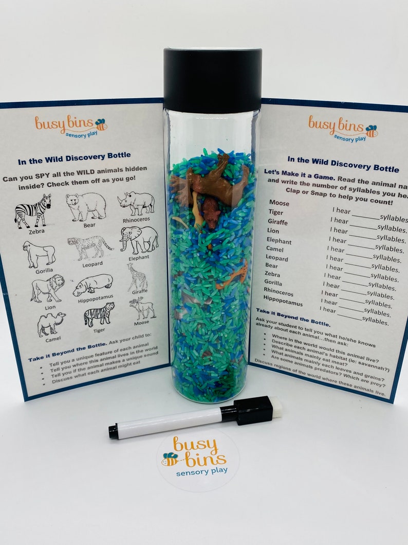 Wild Animals I Spy Bottle Jungle Animals I Spy Animals Safari Animals ...