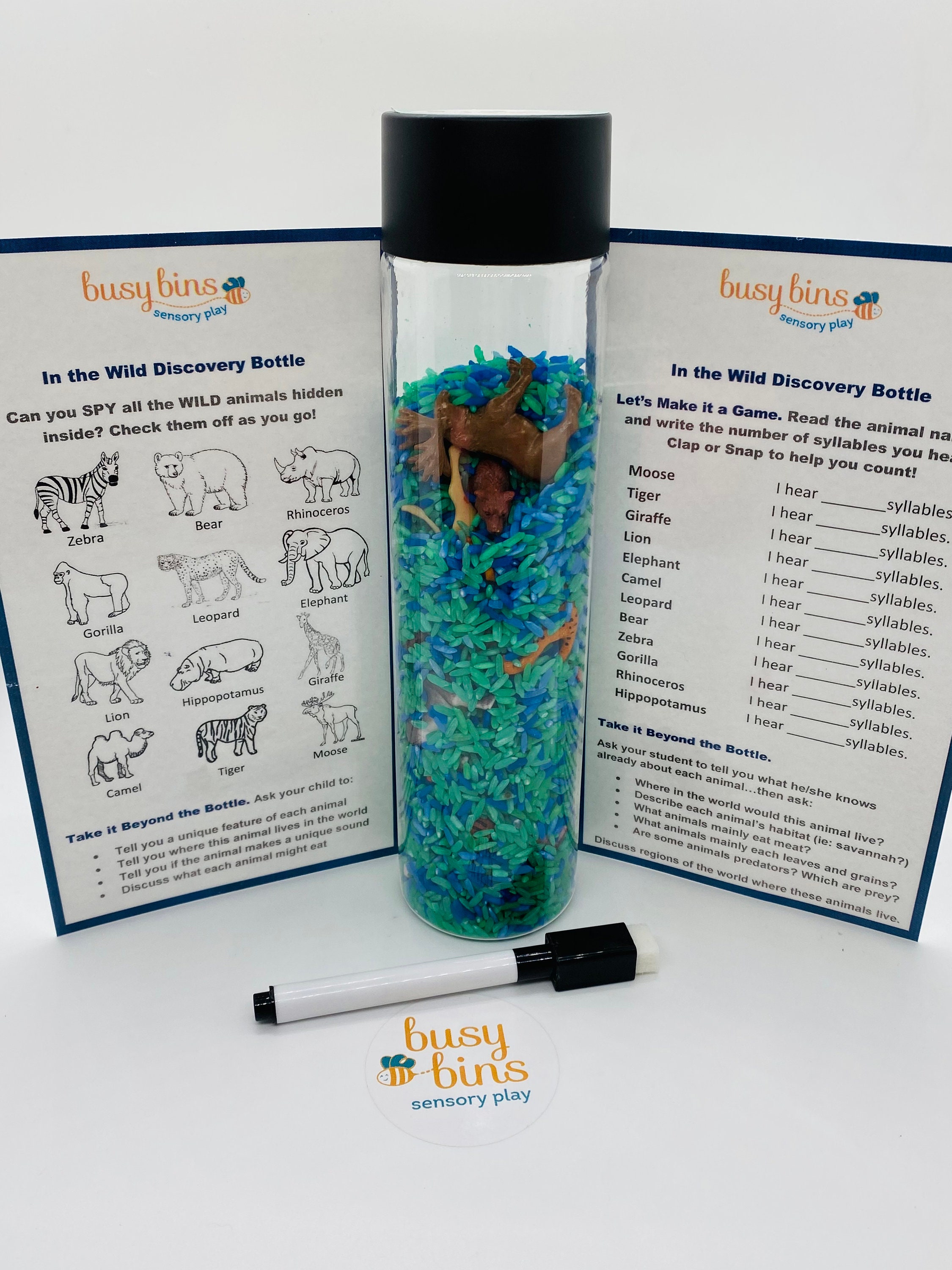 Wild Animals I Spy Bottle Jungle Animals I Spy Animals Safari Animals ...