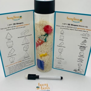 3D Shapes I Spy Sensory Bottle Geometry Activity Preschool - Etsy UK