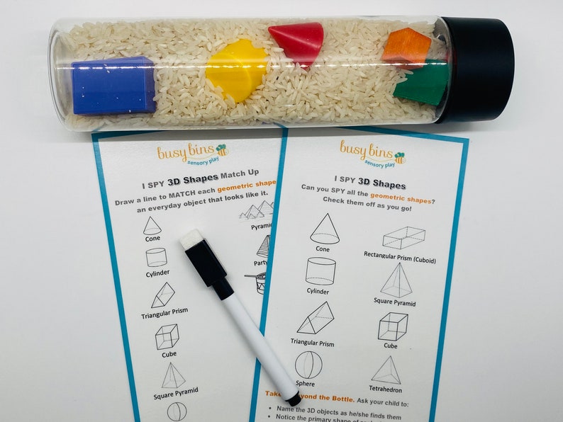 3D Shapes I Spy Sensory Bottle Geometry Activity Preschool - Etsy UK