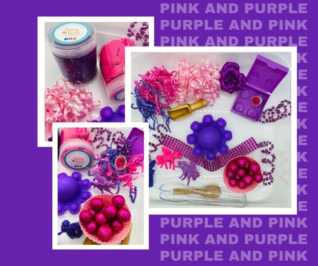 Pink Sensory Bin Purple Sensory Bin Speech Therapy Kit OT Therapy Kit ...