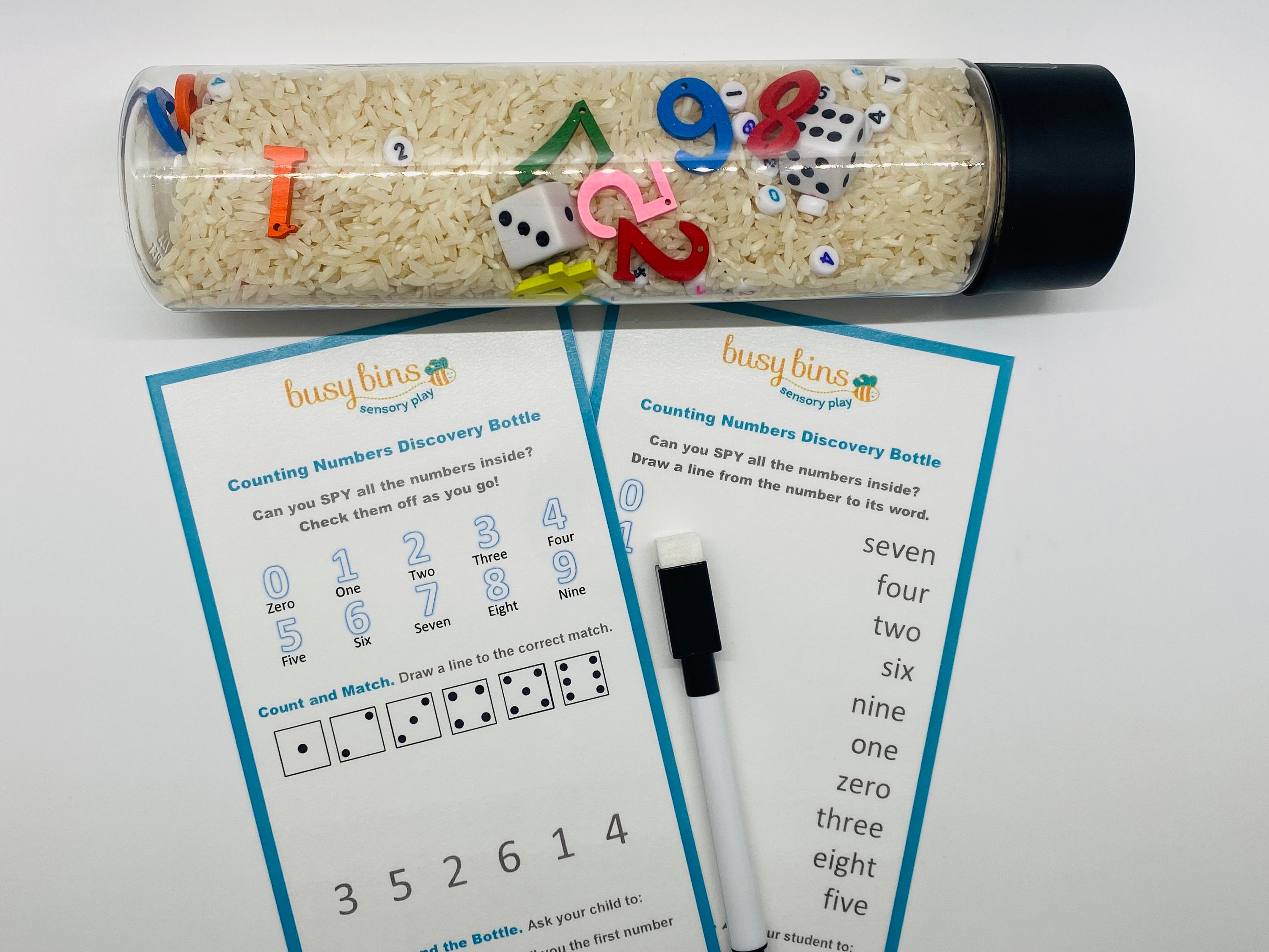Numbers I Spy Sensory Bottle Preschool Sensory Activity - Etsy UK