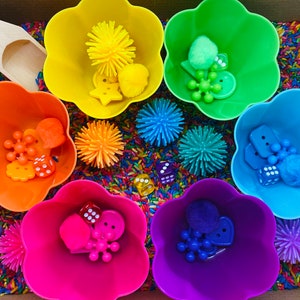 Color Sorting Sensory Bin | Rainbow Colors Sensory | Color Matching ...