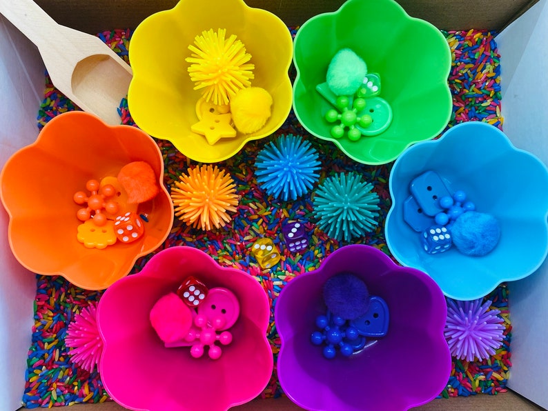 Color Sorting Sensory Bin Rainbow Colors Sensory Color - Etsy