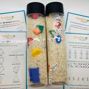 3D Shapes & Numbers Bundle 3D Shapes Activity Prek Counting Game ...