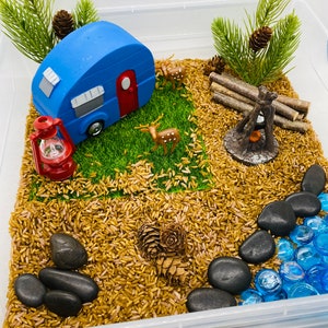 Camping Sensory Bin Nature Sensory Bin Forest Explorer Kit Summer Camp ...