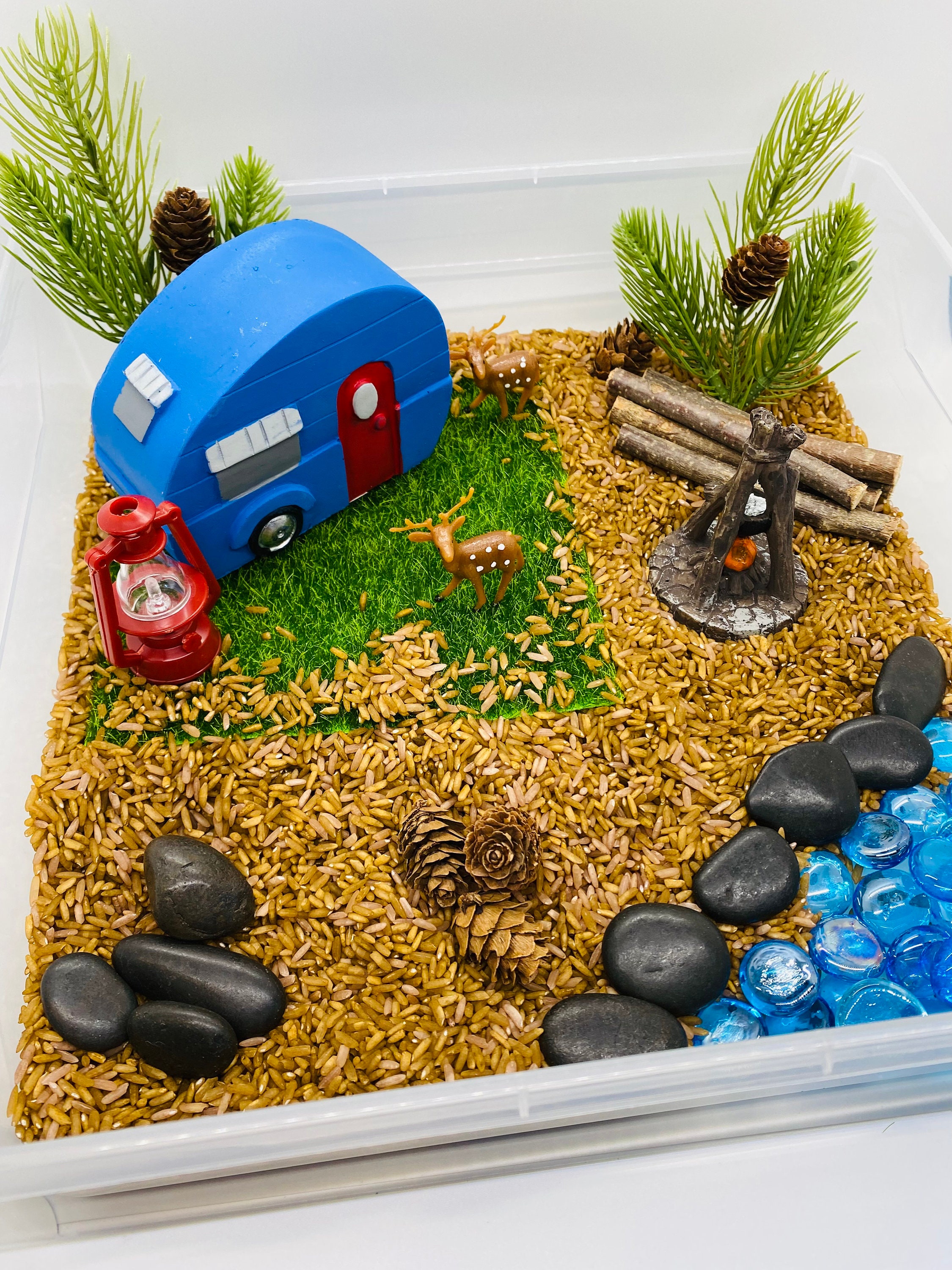 Camping Sensory Bin Nature Sensory Bin Forest Exploration Sensory ...