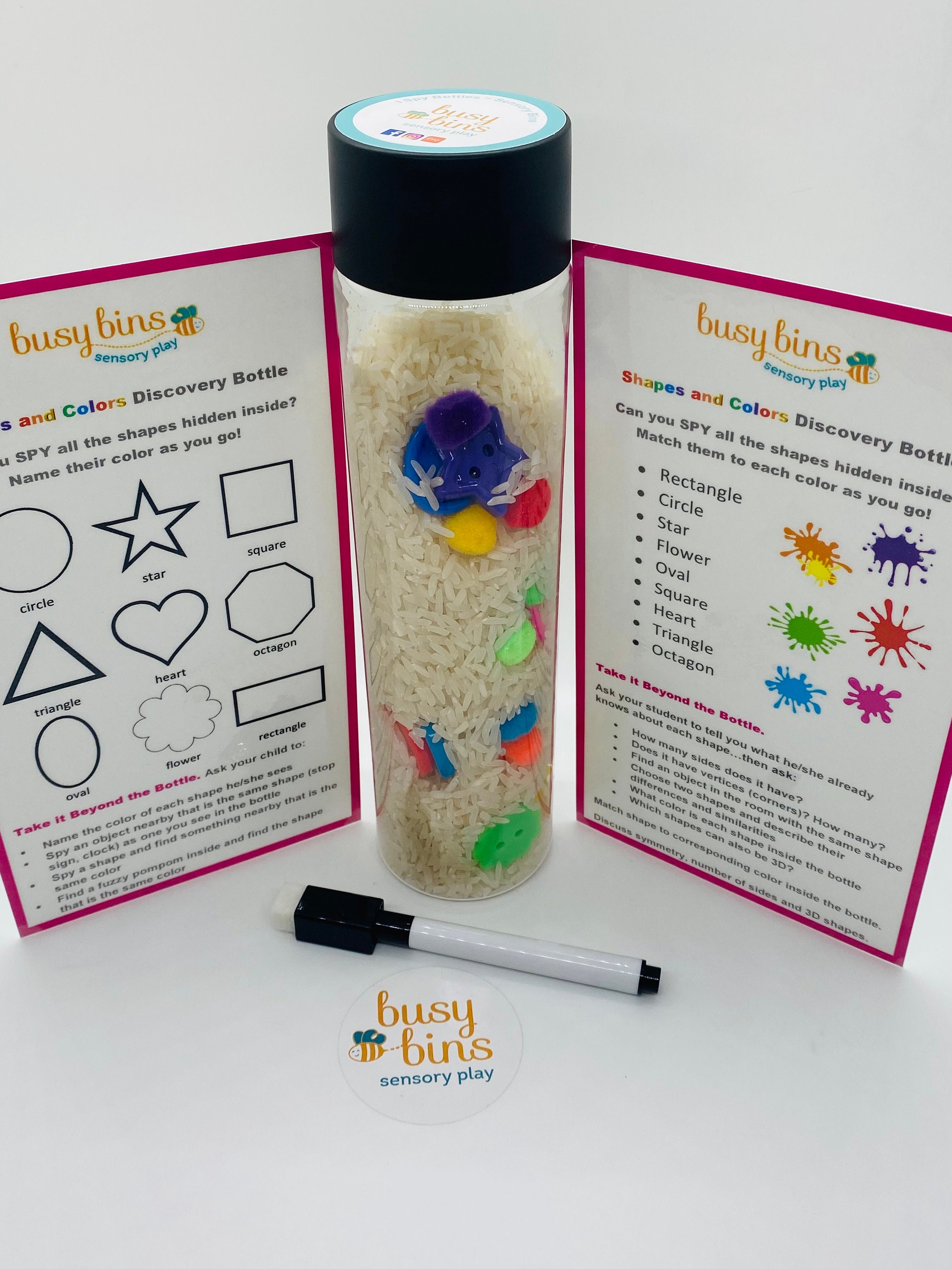 Shapes & Colors I Spy Sensory Bottle I Spy Colors Color - Etsy