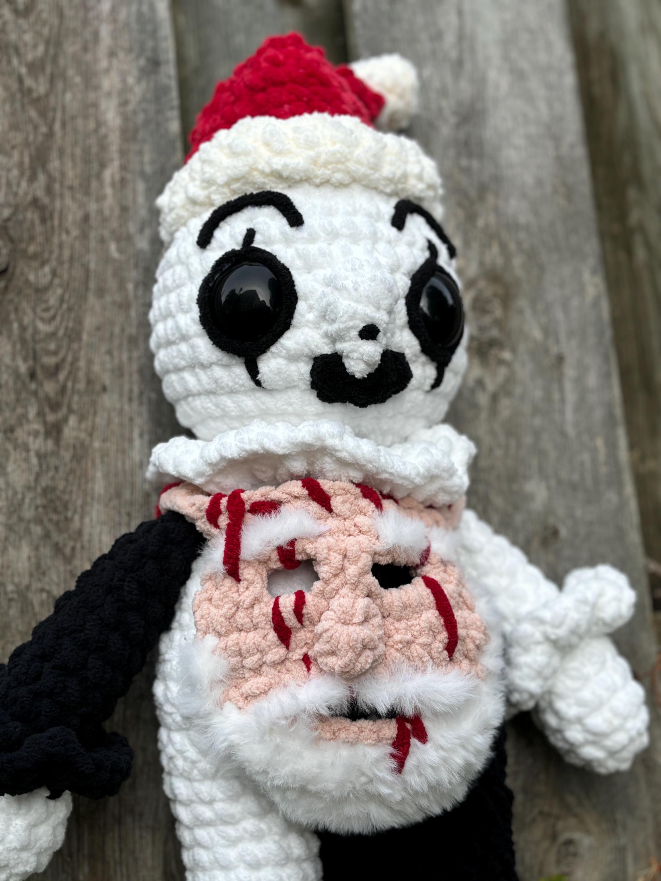Art the Clown Santa Terrifier Horror Slashie Plushie Handmade Crochet ...