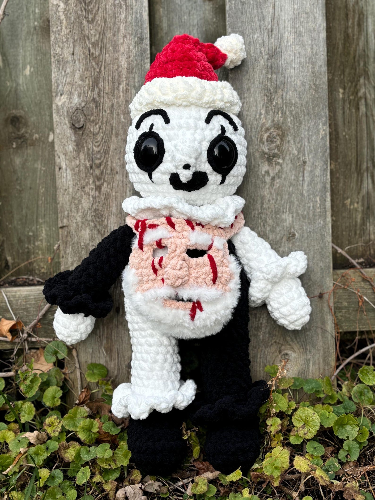Art the Clown Santa Terrifier Horror Slashie Plushie Handmade Crochet ...