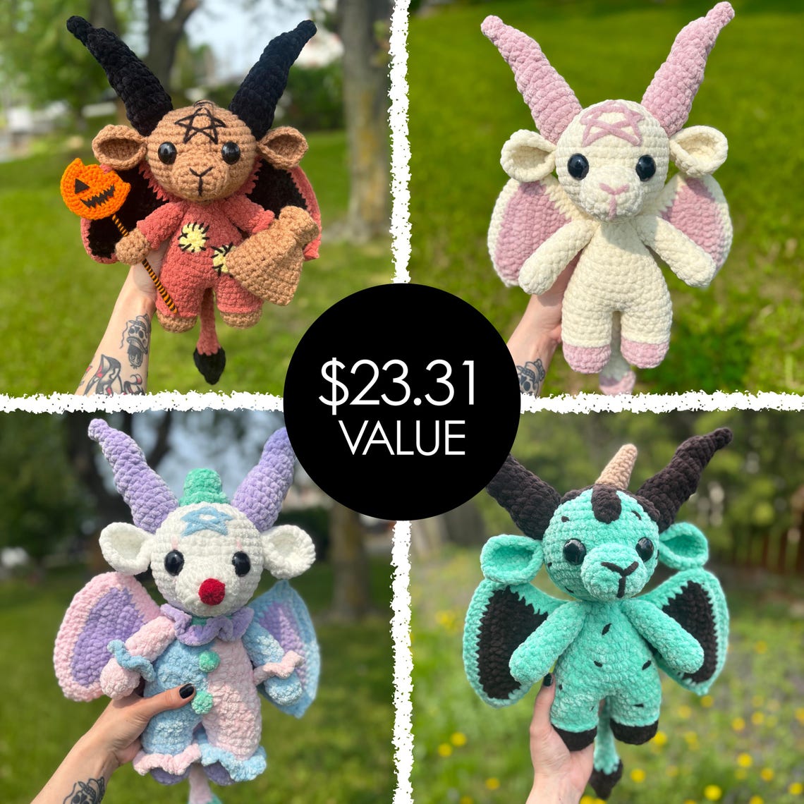 Baphomet Crochet Pattern Bundle: Occult Goat Amigurumi Plush (PDF ...