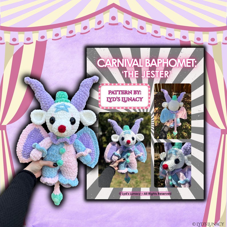 Baphomet Crochet Pattern Bundle: Occult Goat Amigurumi Plush (PDF ...