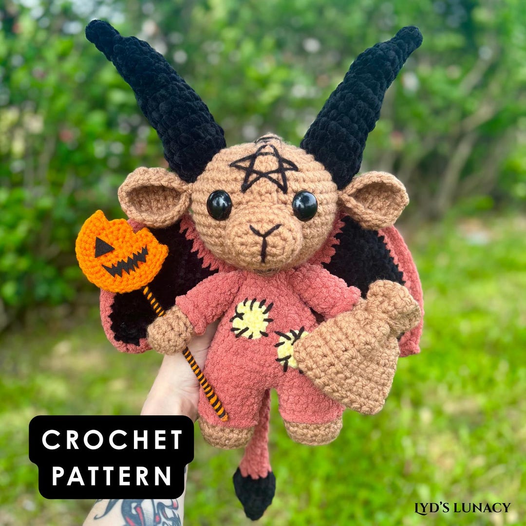Baphomet Crochet Pattern PDF: Occult Halloween Goat Amigurumi | by Lyd ...