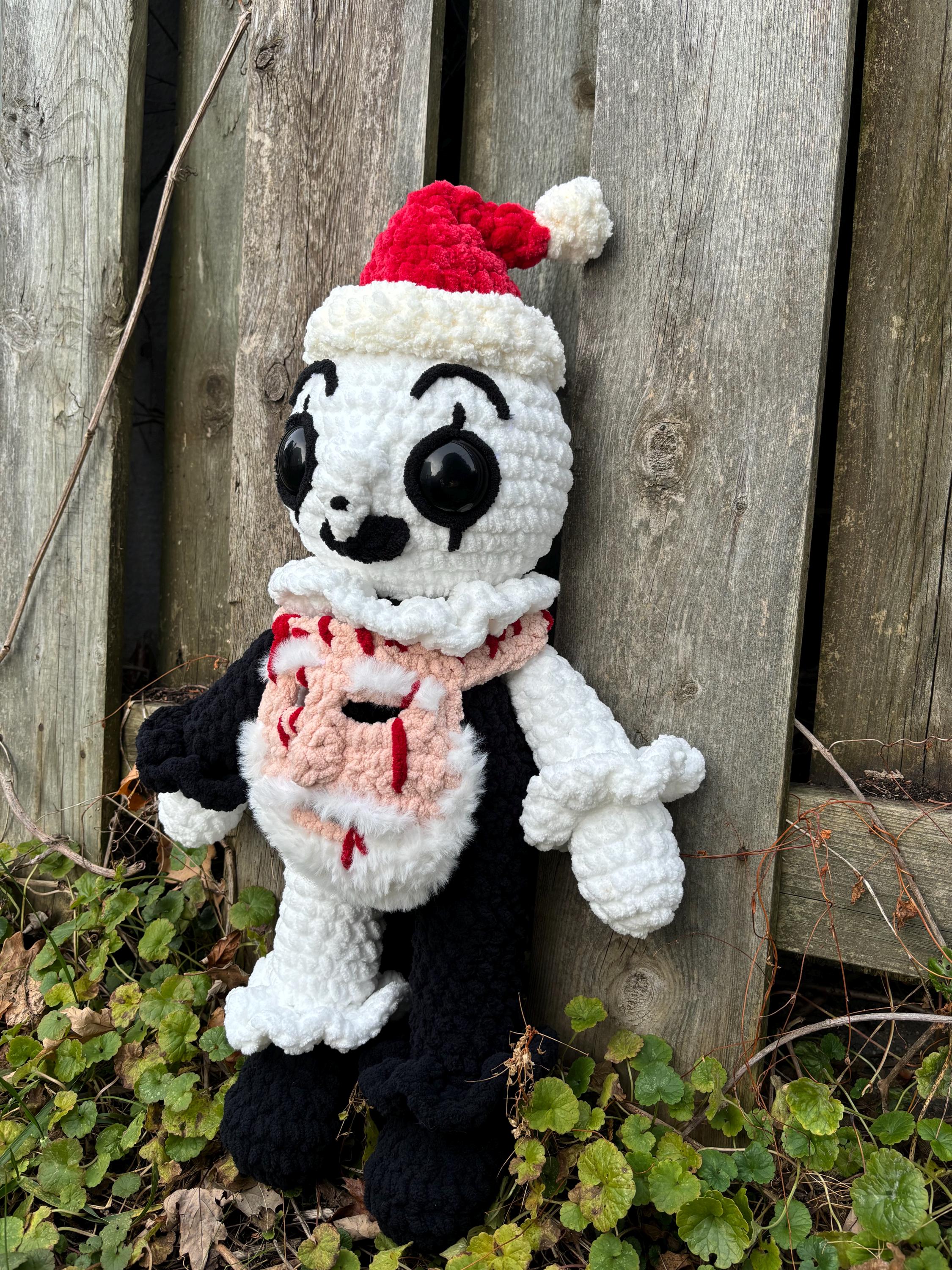 Art the Clown Santa Terrifier Horror Slashie Plushie Handmade Crochet ...