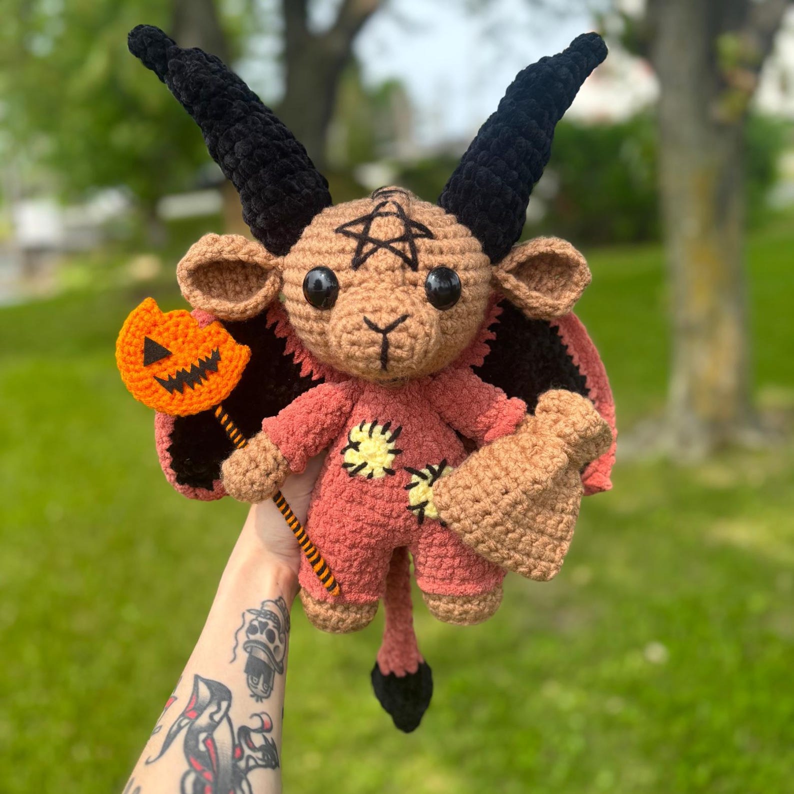 Baphomet Crochet Pattern PDF: Occult Halloween Goat Amigurumi | by Lyd ...