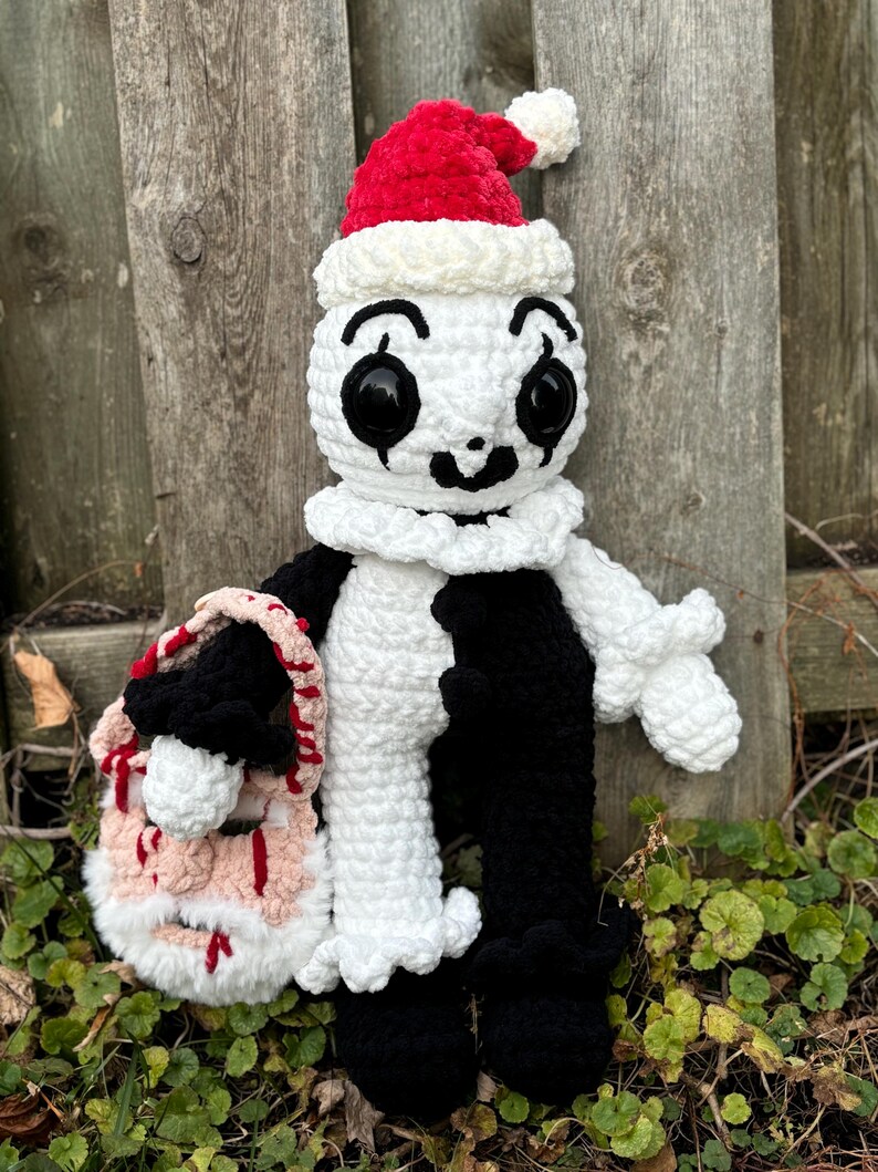 Art the Clown Santa Terrifier Horror Slashie Plushie Handmade Crochet ...