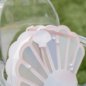 Mermaid Seashell Favor Box With Custom Tag, Mermaid Birthday, Mermaid ...