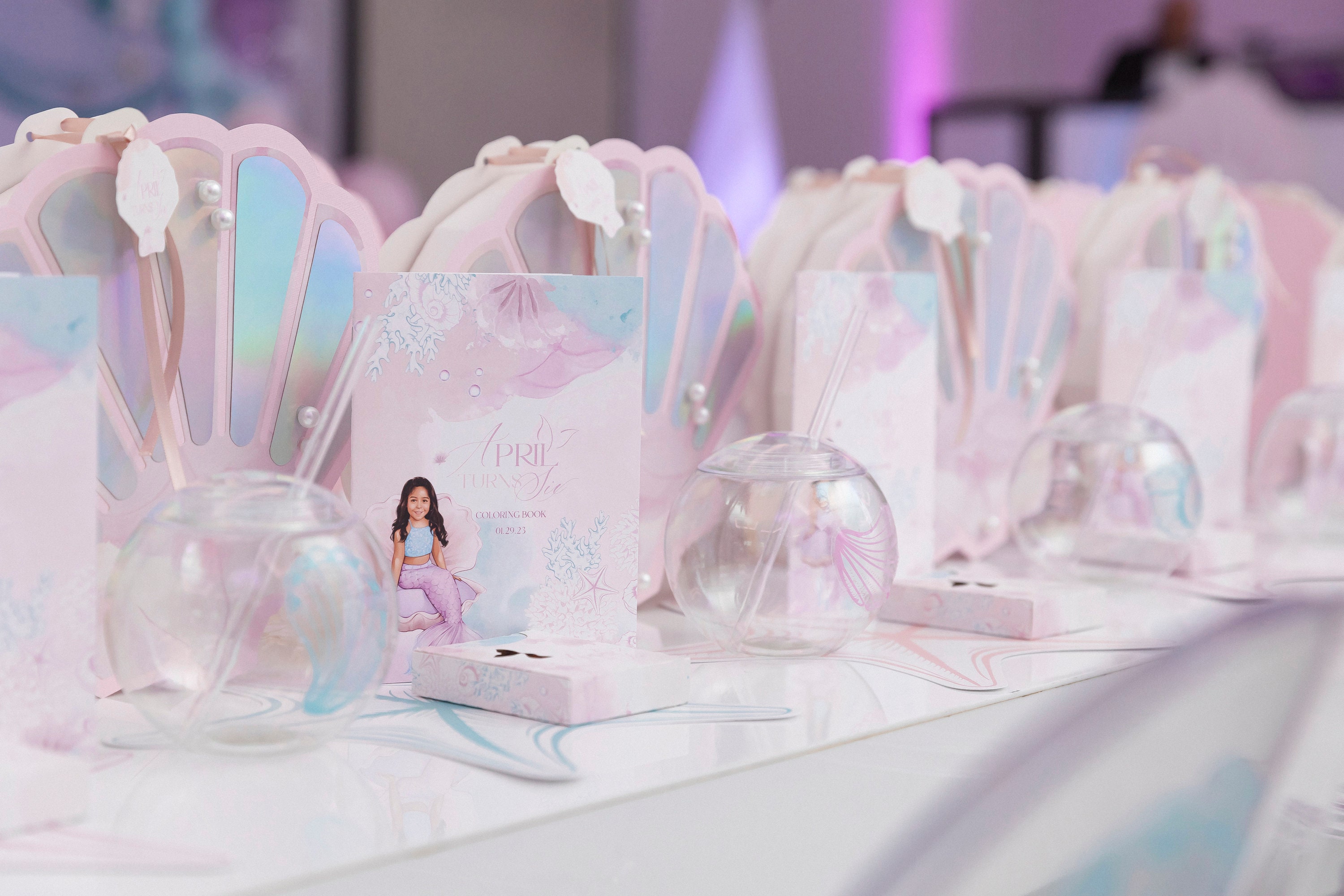 Mermaid Seashell Favor Box With Custom Tag, Mermaid Birthday, Mermaid ...