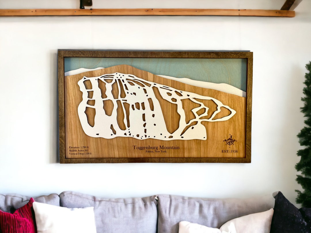 Toggenburg Mountain Ski Map: 3D Layered Wood Ski Trail Art - Etsy