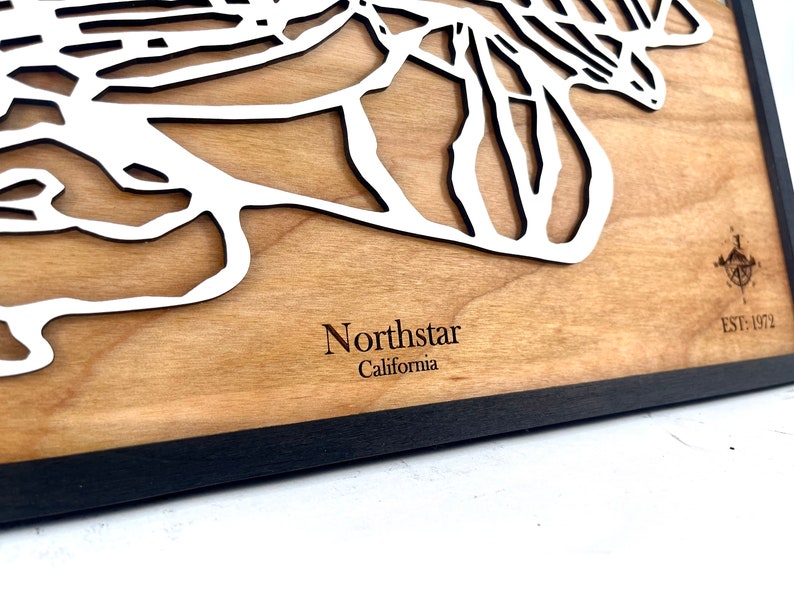 Northstar California Ski Resort Map: 3D Layered Wood Trail Art - Etsy