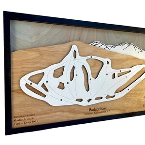 Badger Pass, Yosemite National Park, California- Ski Trail Map, 3D ...