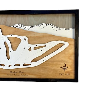 Badger Pass, Yosemite National Park, California- Ski Trail Map, 3D ...