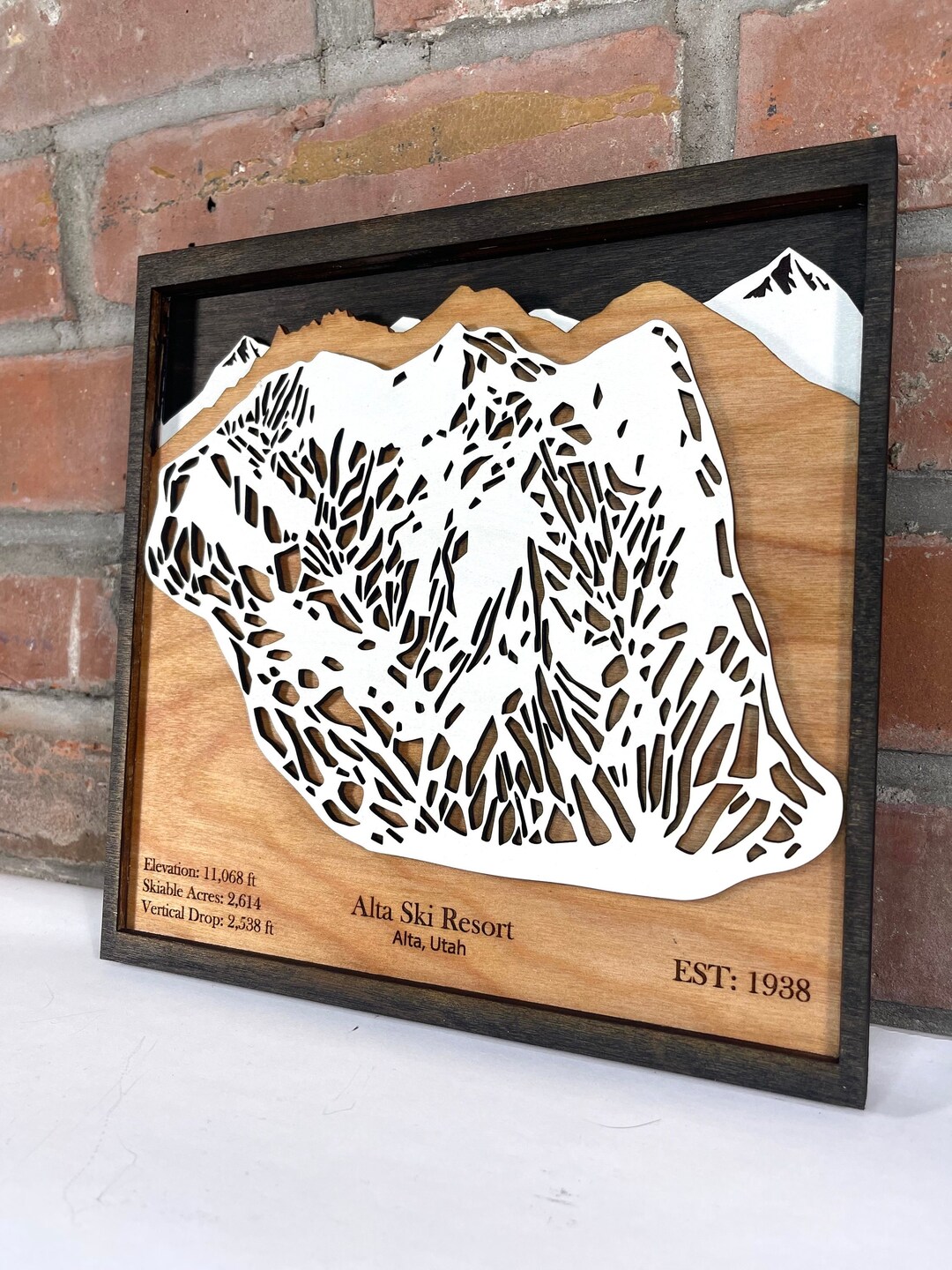 Alta Ski Resort Alta Utah: Ski Trail Map Ski House Decor - Etsy