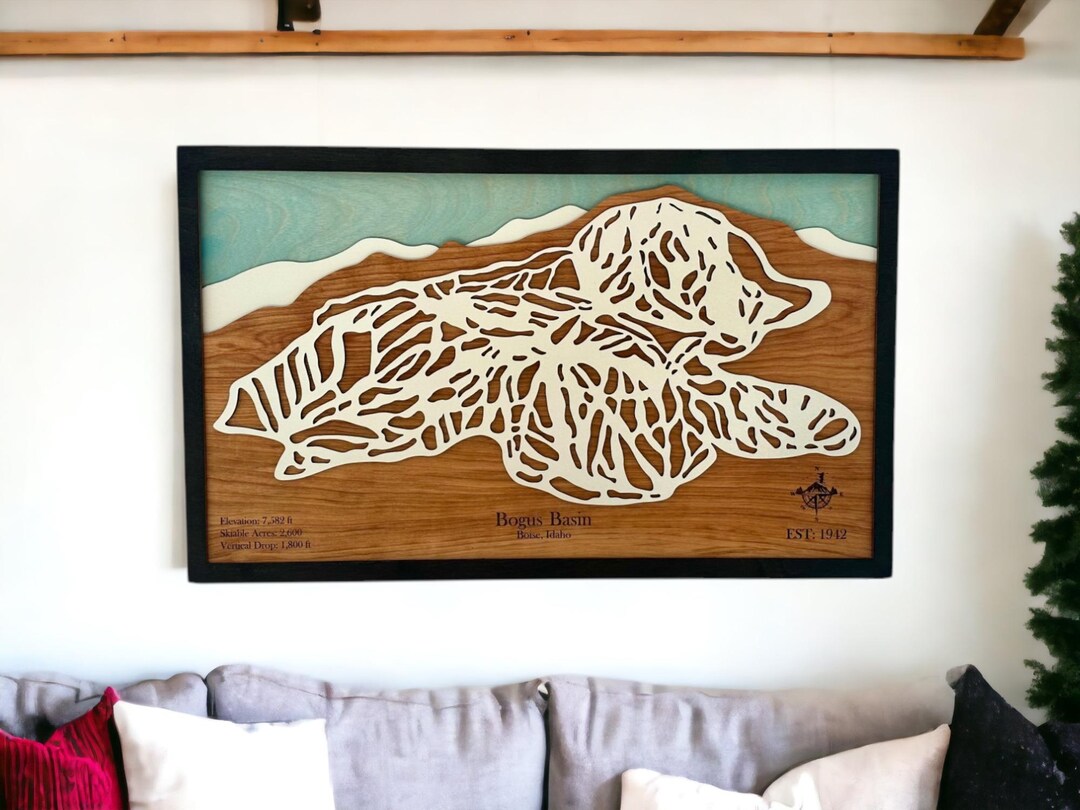 Bogus Basin Ski Trail Map: 3D Layered Wood Ski Resort Art - Etsy