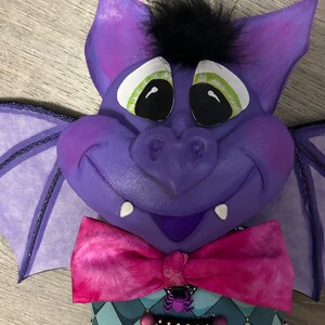 Boomerang the Bat Wreath Attachment, Halloween, Halloween Decor - Etsy