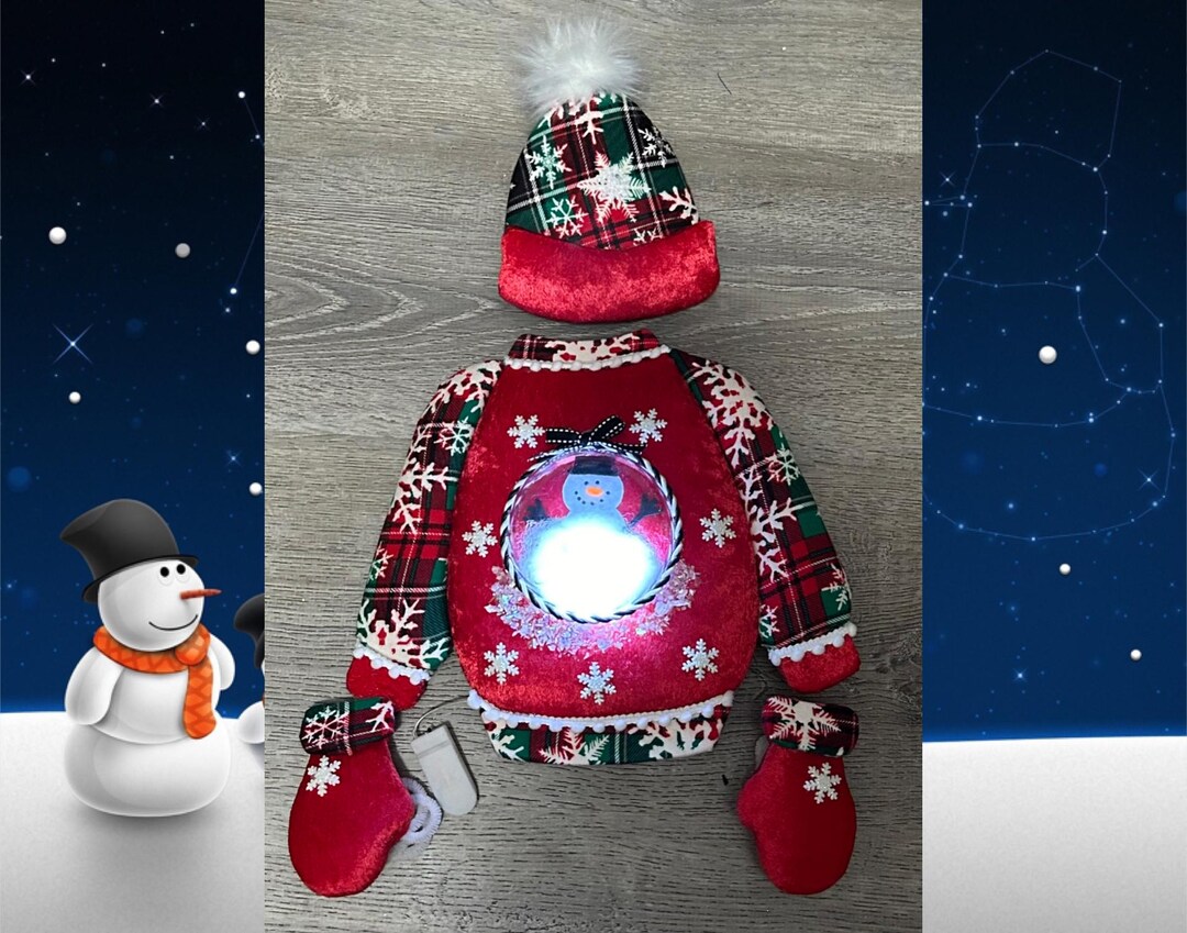 Lighted Ugly Sweater Wreath Attachment - Etsy