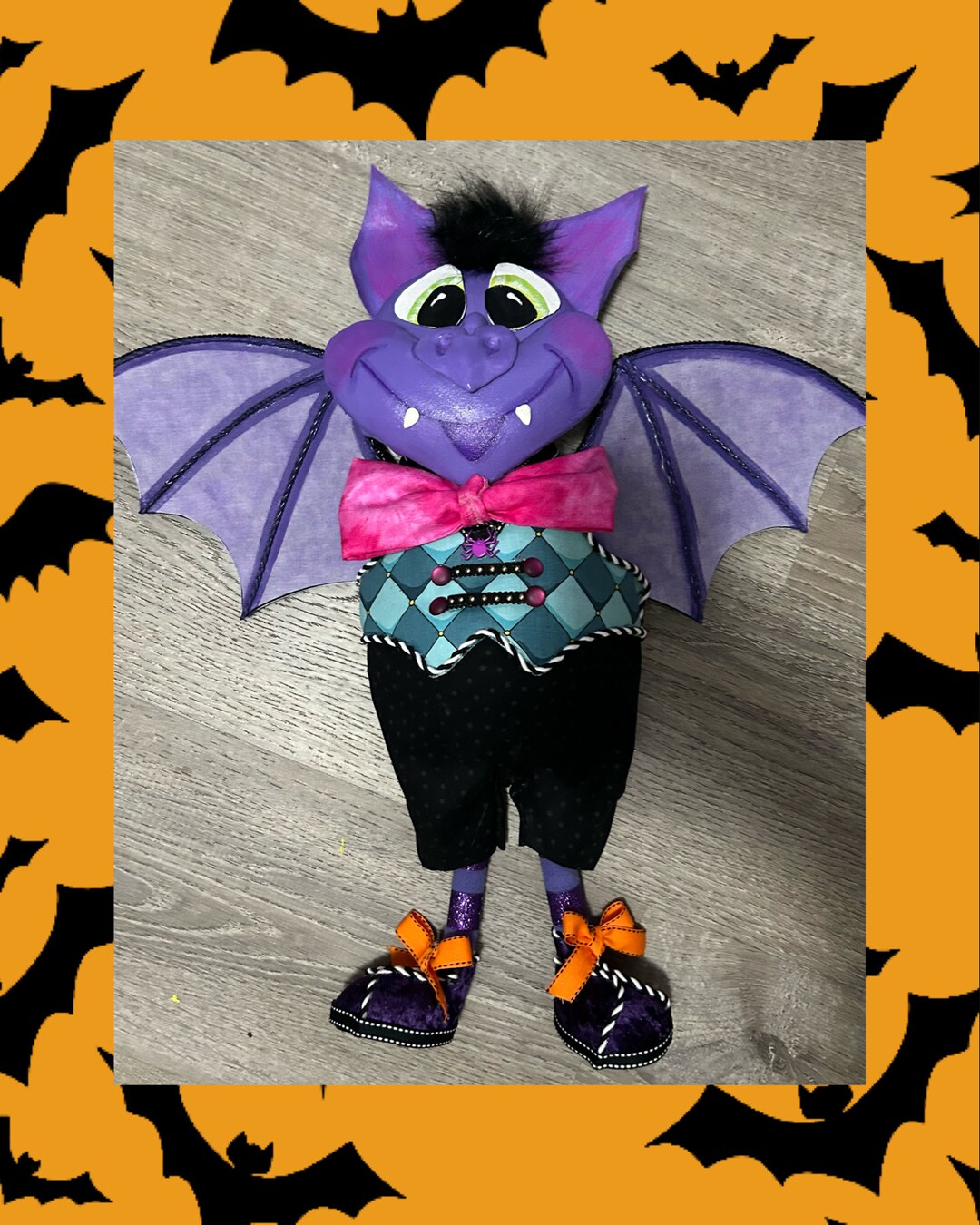 Boomerang the Bat Wreath Attachment, Halloween, Halloween Decor - Etsy