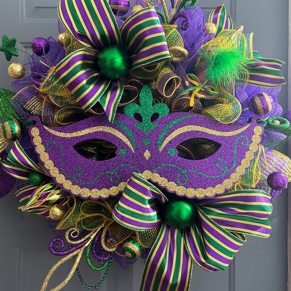 Extra Large Mardi Gras Mask - Etsy