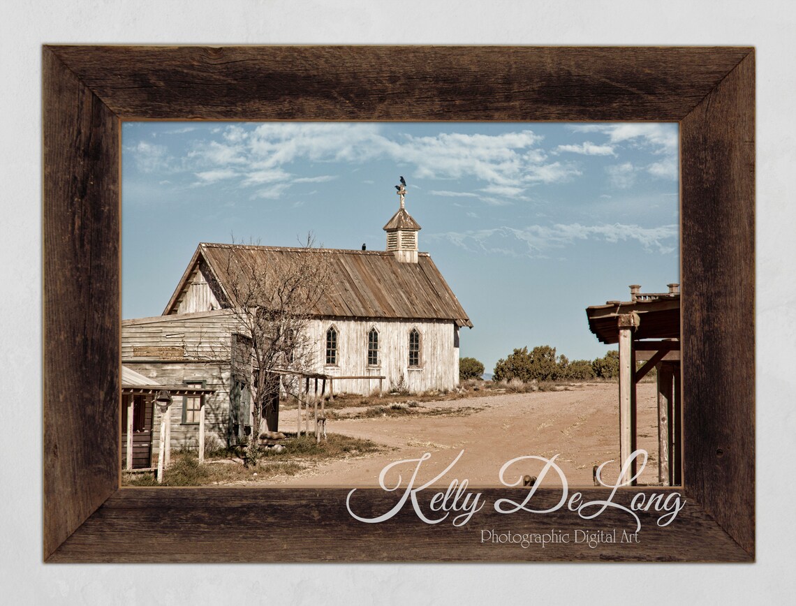 Old Church, Rustic Decor, Western Art, Western Church House, Western ...