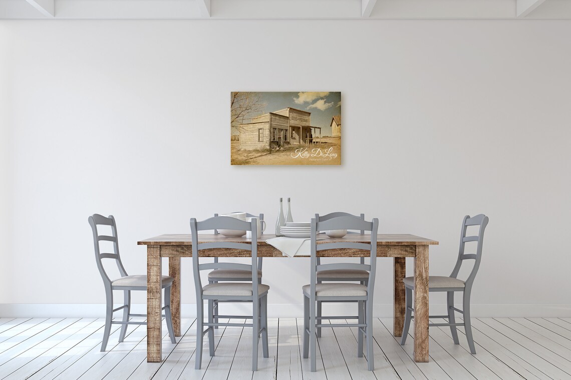 Vintage Western Wall Decor, Photographic Art, Old West Ghost Town, Guns ...