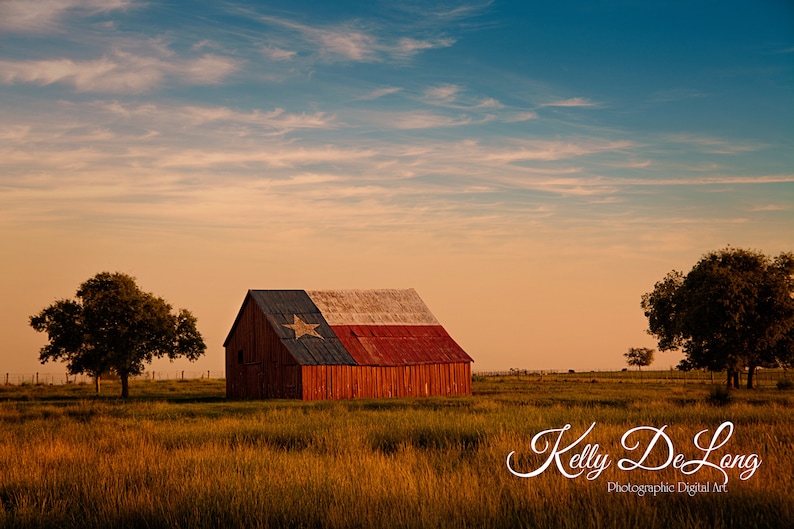 Rustic Texas Flag Barn. Texas Country at Its Best - Perfect for Country ...
