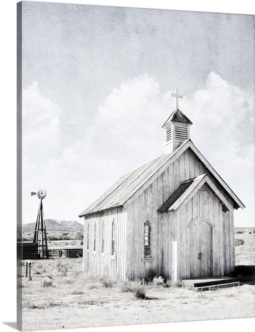 Old Church, Rustic Decor, Western Art, Western Church House, Western ...