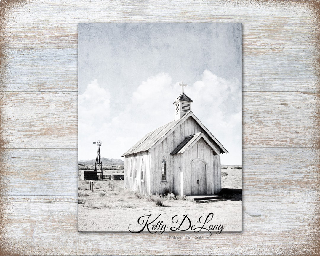 Old Church, Rustic Decor, Western Art, Western Church House, Western ...
