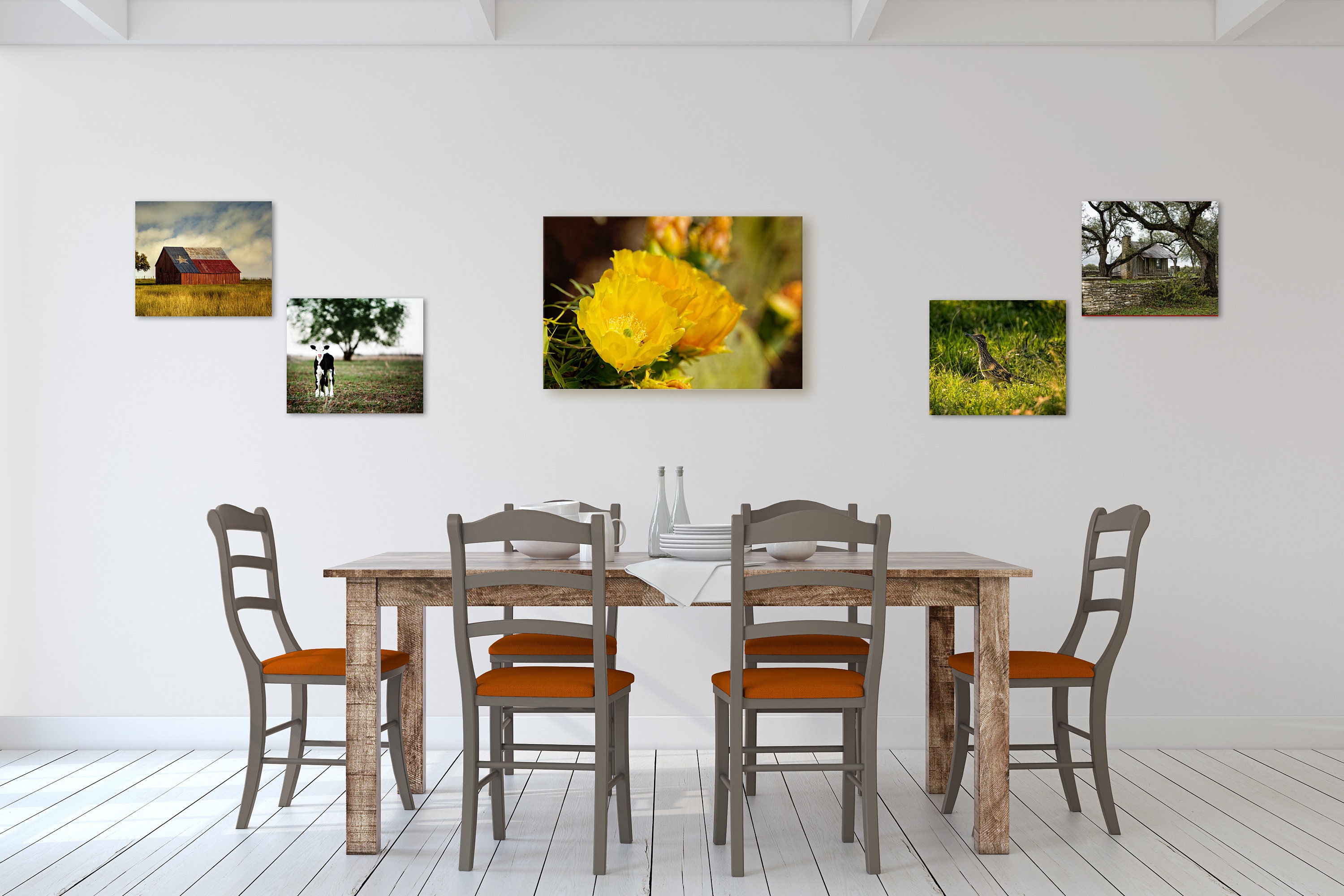 Vibrant Yellow Prickly Pear Cactus. Print, Canvas or Metal Perfect for ...