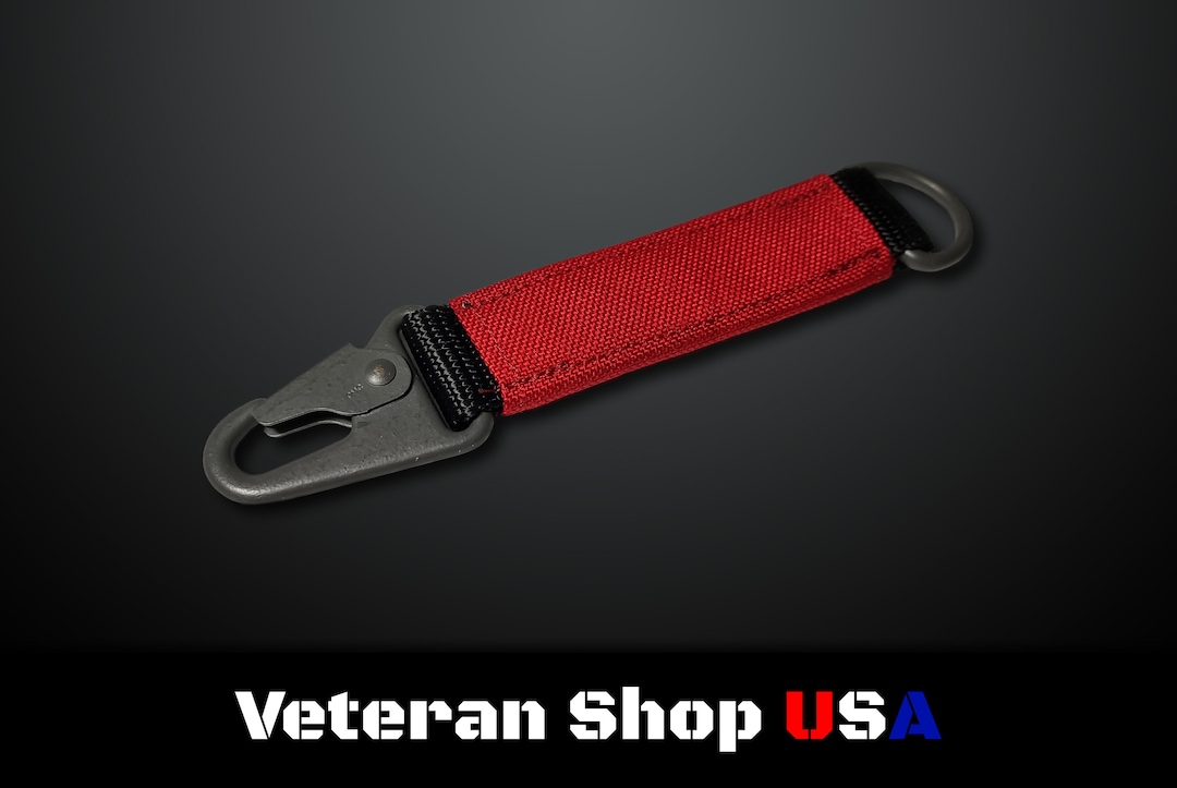 HK H&K Clip Durable Keychain With D-ring (red/foliage Green), Cordura ...