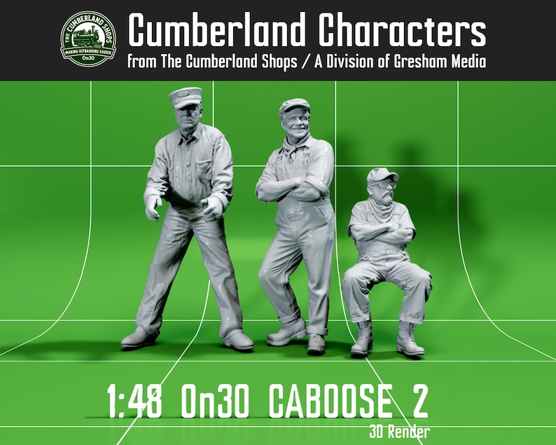 1:48 Caboose Crew #2 [on30 Caboose] - Etsy