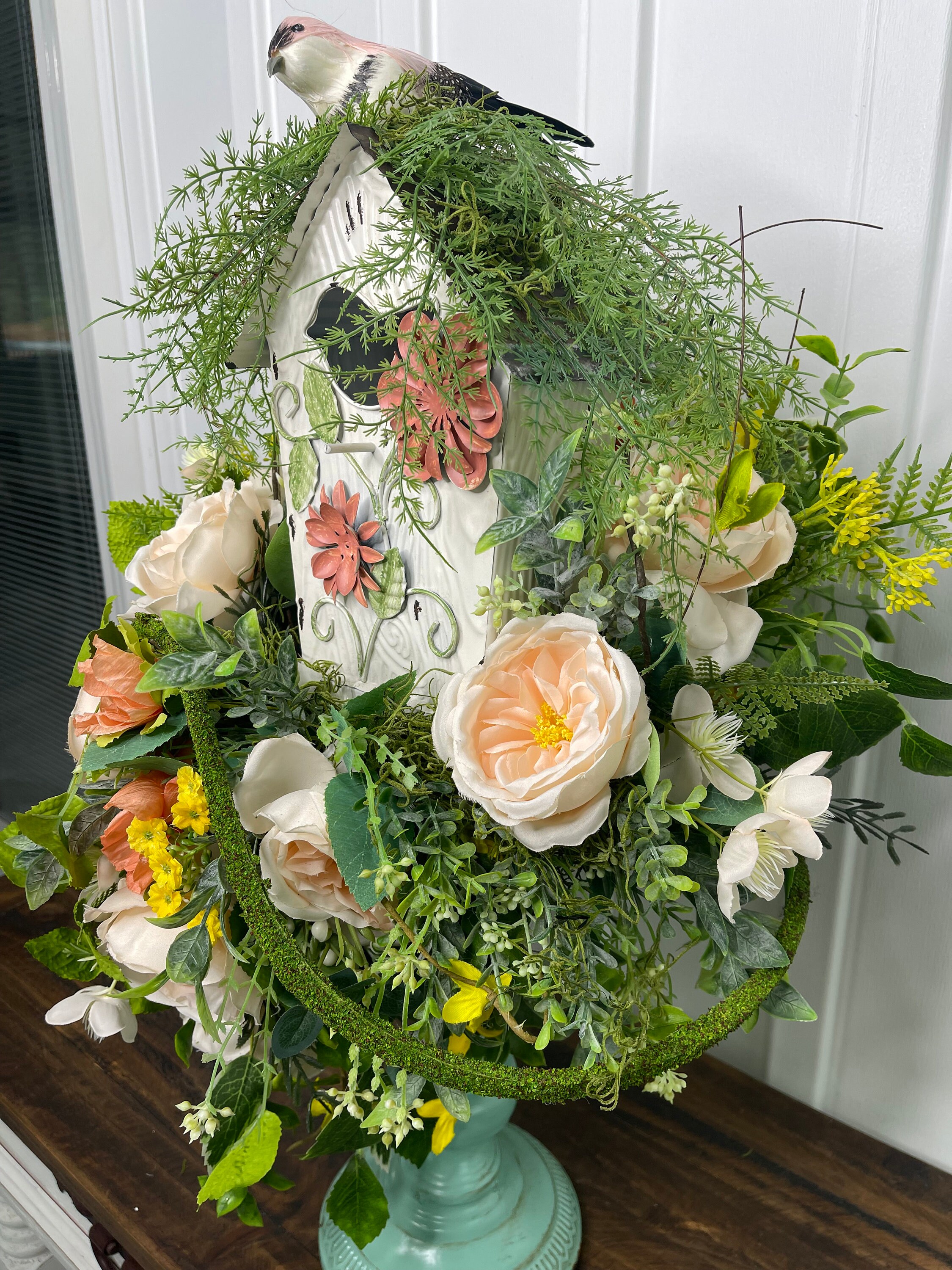 Birdhouse Centerpiece, Farmhouse Decor,everyday Decor, Birdhouse ...