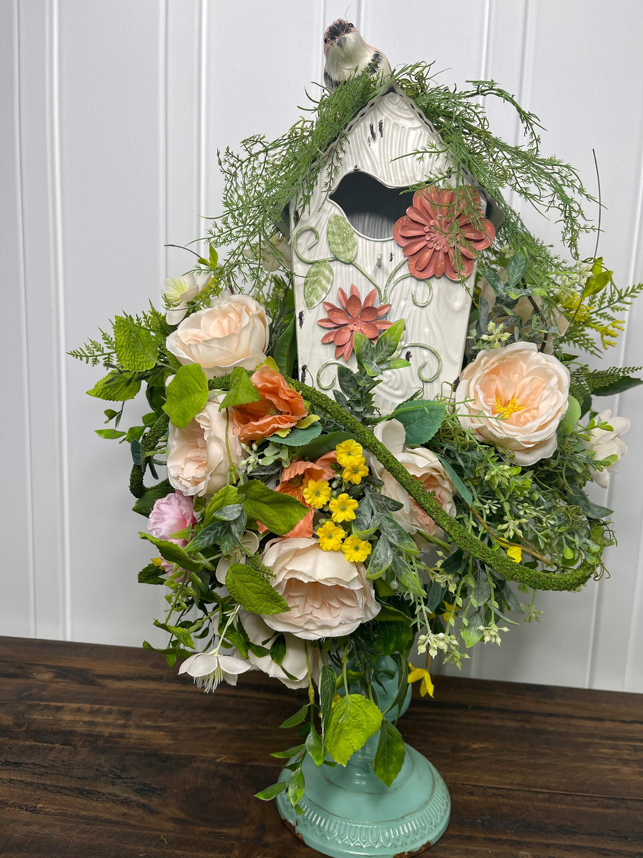 Birdhouse Centerpiece, Farmhouse Decor,everyday Decor, Birdhouse ...