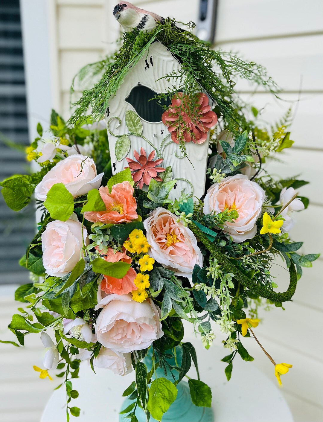 Birdhouse Centerpiece, Farmhouse Decor,everyday Centerpiece, Birdhouse ...