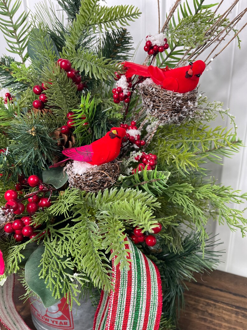 Winter Centerpiece, Christmas Centerpiece, Cardinal Centerpiece ...
