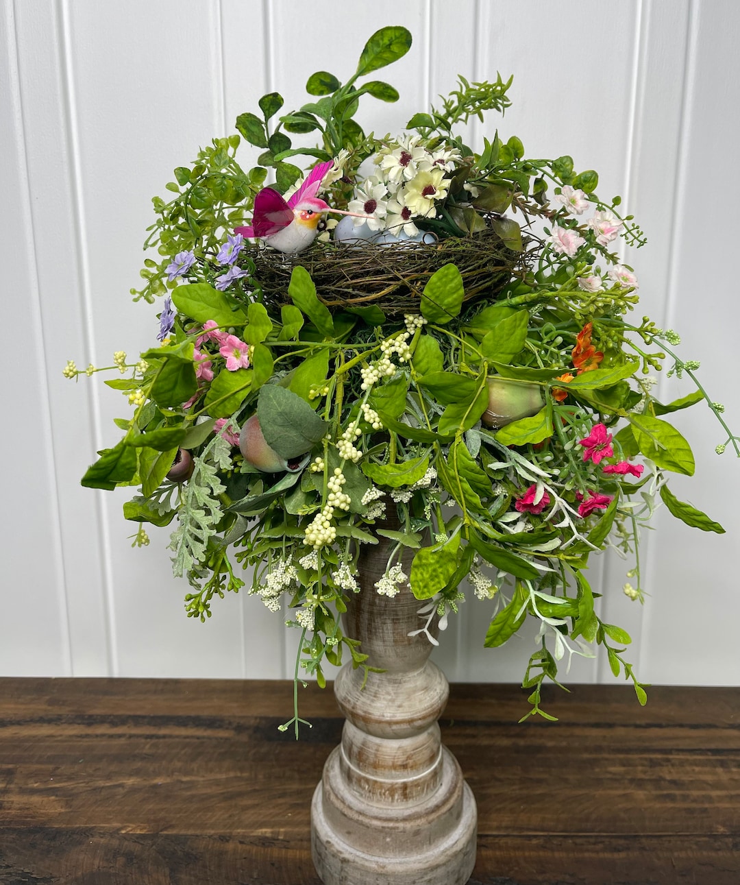 Hummingbird Centerpiece, Centerpiece for Spring, Spring Arrangement ...