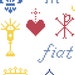 Simple Catholic Symbols for Cross Stitch Embroidery PDF Digital ...
