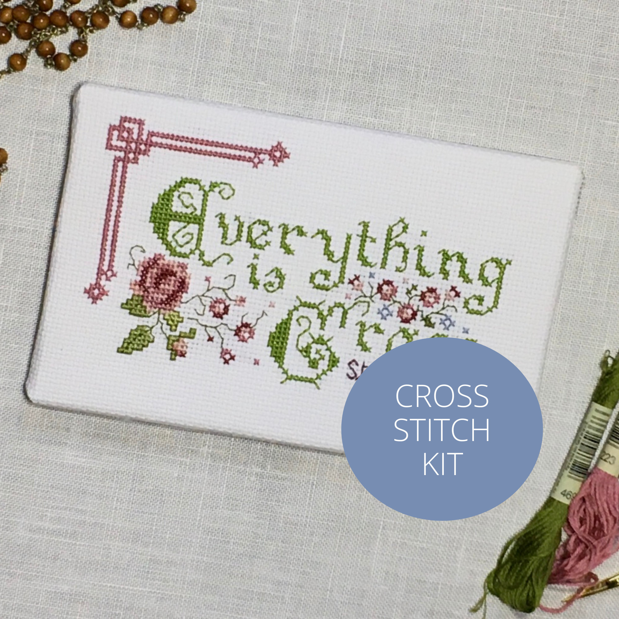 Everything is Grace, Catholic Cross Stitch Kit - Etsy