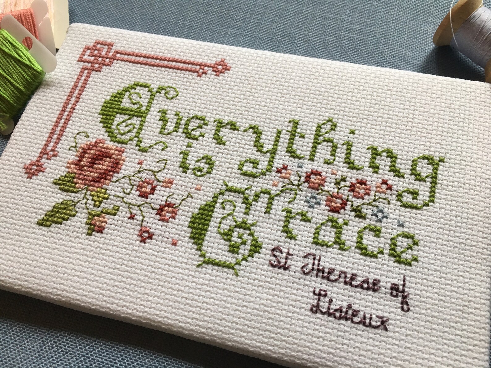 Everything is Grace, Catholic Cross Stitch Pattern PDF Digital Download ...