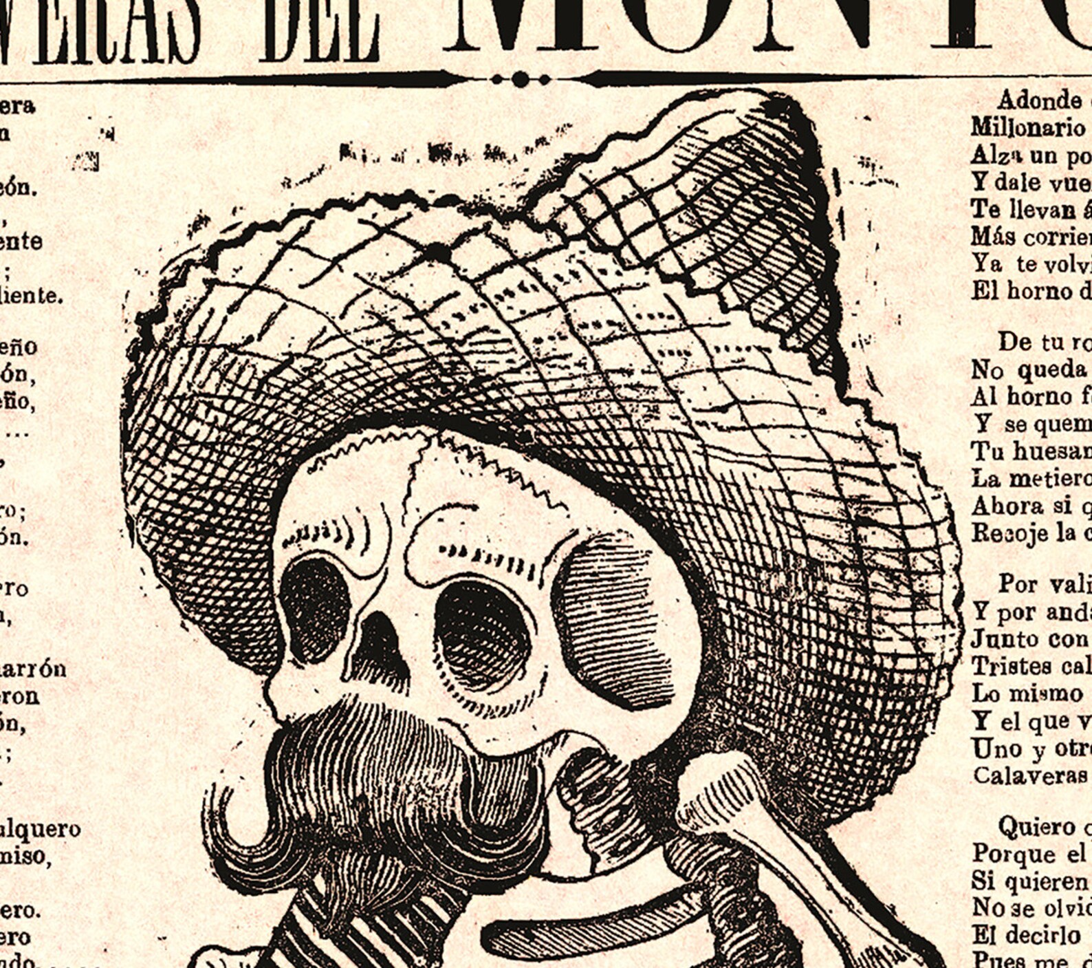 Calaveras del Monton art print, Calavera Print, Calaveras Dia De Los ...